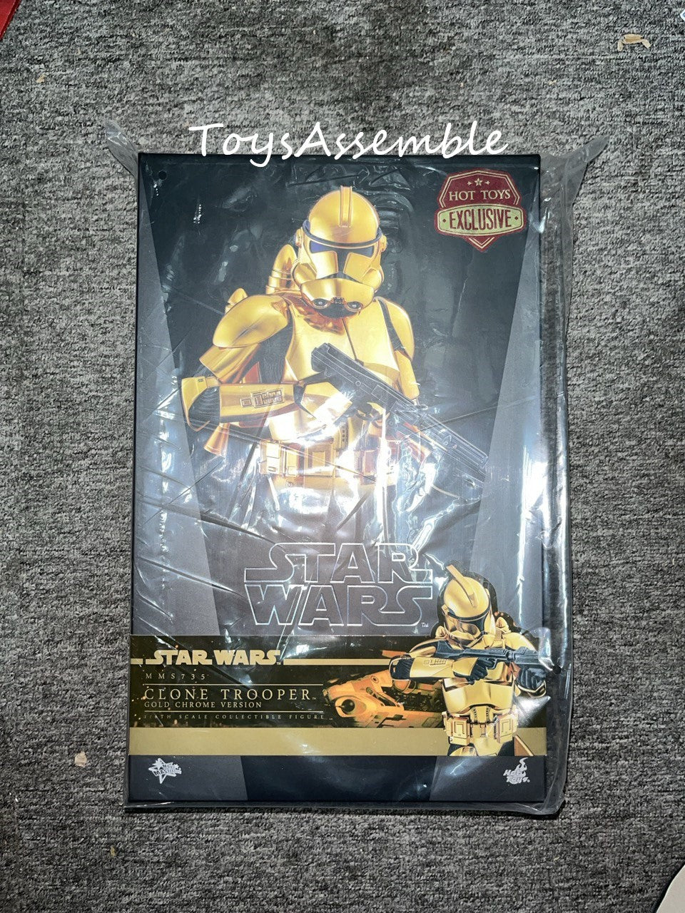🔥Hot Toys🔥MMS735 STAR WARS 1/6 Clone Trooper (GOLD CHROME VERSION ...